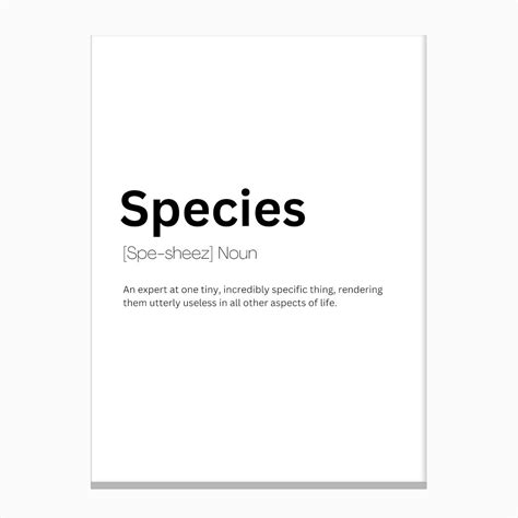Species Definition Meaning Canvas Print By Kaigozen Fy