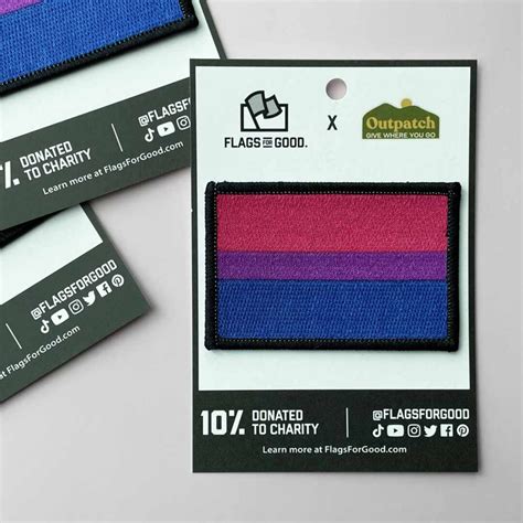 Bisexual Pride Flag Patch Stick On Flag Patch Etsy Uk