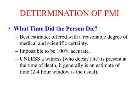 Post Mortem Interval Pptx Post Mortem Interval Pptx