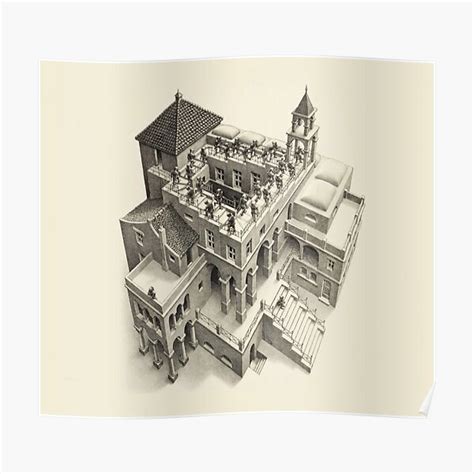 M C Escher Ascending And Descending Poster For Sale By Pop Pop P Pow Redbubble