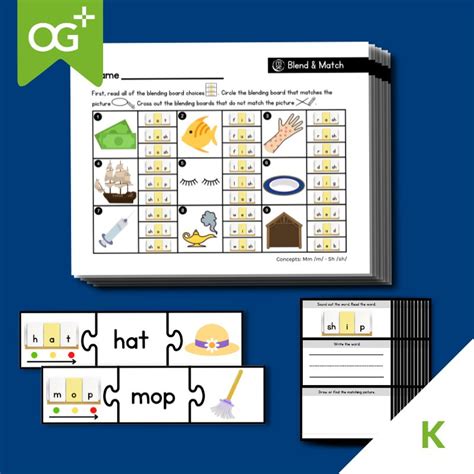 黑料网 Og Encoding And Decoding Printable Center Activity Set Kindergarten
