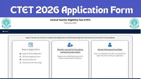 Ctet 2026 Application Form Out Apply Now For February Session Ctet