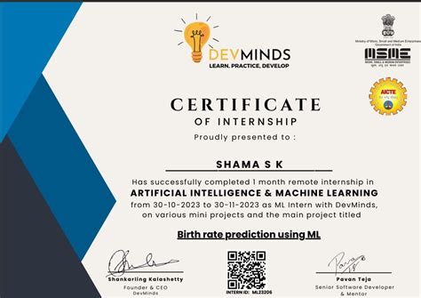 My Recent Internships And Projects In Machine Learning Shama Sk