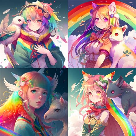 Artstation Anime Rainbow Girl