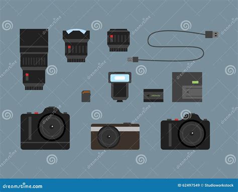 Camera Vector Set Stock Vector Illustration Of Designer