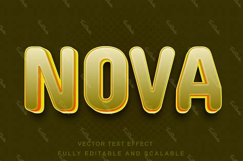 Nova Layered 3d Font Style Effect Premium Vector File
