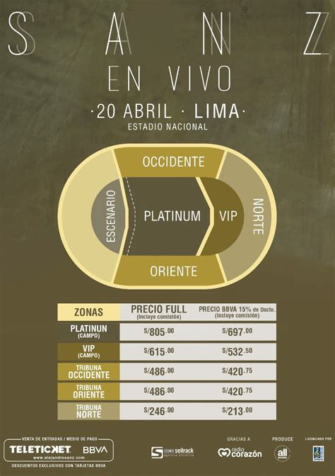 Alejandro Sanz En Lima Precios De Entradas Fecha Y Más Sobre Su Concierto