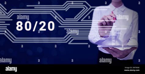 Sign Displaying 80 To 20 Percent Pareto Principle Of Factor Sparsity Statistical Distribution