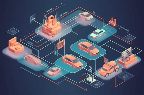 Premium Photo Autonomous Vehicles Isometric Flowchart
