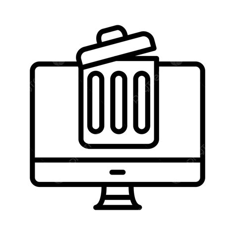 Bin Line Icon Vector Bin Delete Empty Png And Vector With