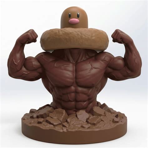 🐉 Buff Diglett The Underground Secret Revealed・ Stl File For 3d