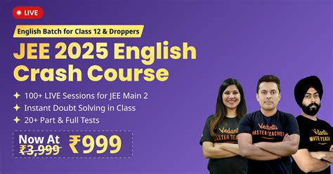 Full Syllabus Live Online Tuition For Jee Main Attempt 2 Crash English