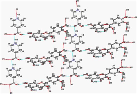Two Dimensional Hydrogen Bonding Network In Quercetin Isonicotinic Acid