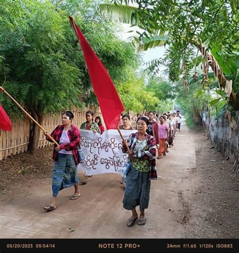 ယင်းမာပင် မြောက်ခြမ်း သပိတ် အင်အားစုများက စစ်အာဏာရှင် ဆန့်ကျင်ရေး ချီတက