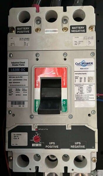 C And C Power Bc55 40 X 29 5 X 79 480 Volts 600 Amps Battery Cabinet