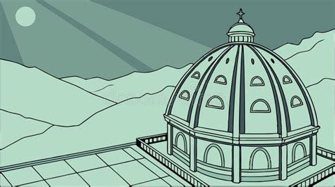 Geometric Domed Building Pattern Vector Design Generative Ai Stock Vector Illustration Of