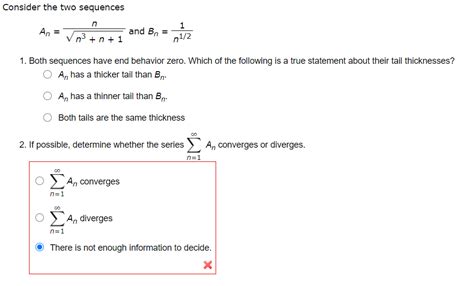 solved consider the two sequences n an and bn 1 n 1 2 vn