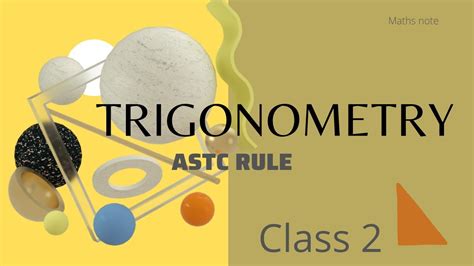 Trigonometry Astc Rule Class 2 Youtube