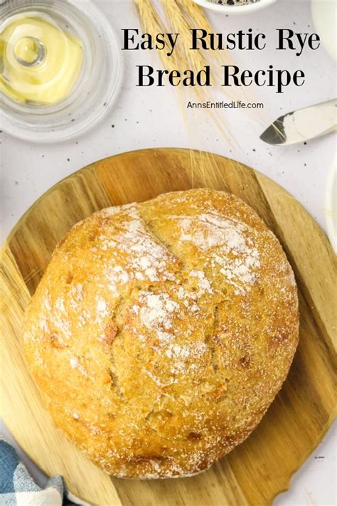 Easy Rustic Rye Bread Recipe No Knead