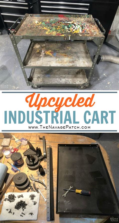 Industrial Utility Cart Makeover Vintage Industrial Furniture Diy
