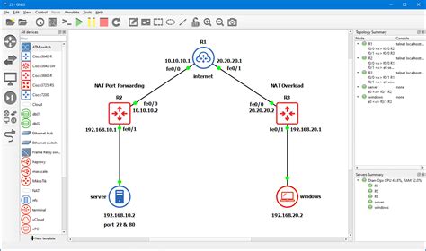 Setting NAT Port Forwarding Cisco GNS Lab SYS OPS ID Herdiana