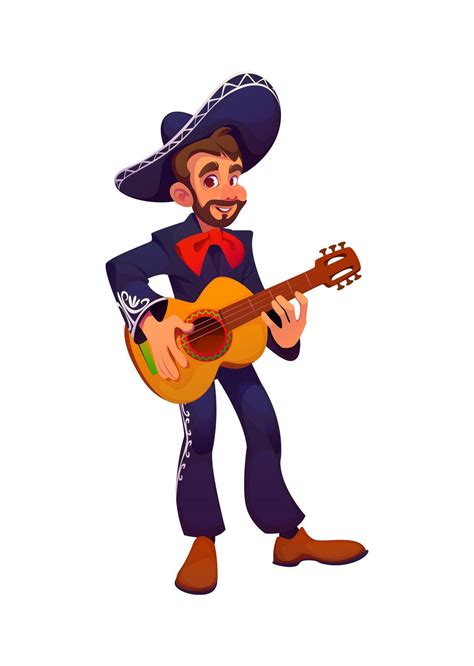 Mexican Mariachi Musician Cartoon Character 68020707 Vector Art At Vecteezy