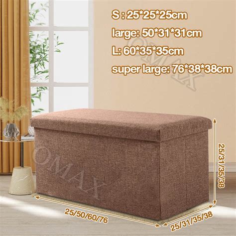Omax Cotton And Linen Storage Stool Can Sit On Adult Sofa Stool