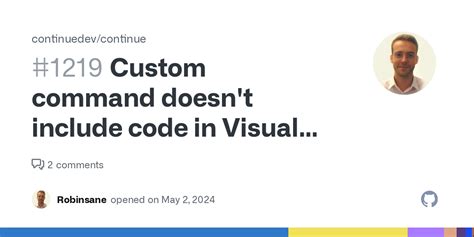 Custom Command Doesnt Include Code In Visual Studio · Issue 1219