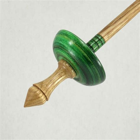 Natural Tip Tibetan Supported Spindle Dyed Oak Yarn Spindles 31