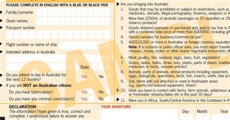 Incoming Passenger Card Qantas Trials Phasing Out Paper Form With