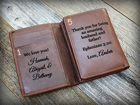 Personalized Leather Wallet For Him And Her