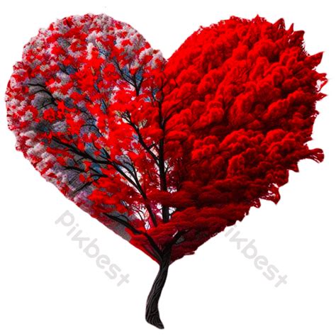 Heart Tree Vector Illustration Png Images Psd Free Download Pikbest