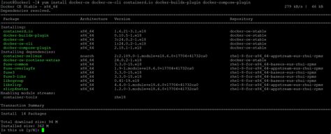 docker installation in redhat8 1 os version checked before installing