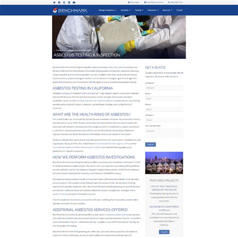 Benchmark Environmental Web Design Project By Site Smart Marketing