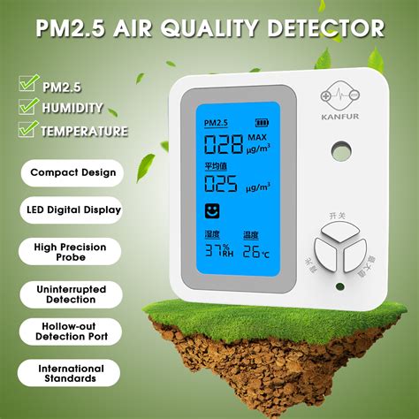 Portable PM Air Quality LED Digital Detector Indoor Outdoor Air Qua Electronic Pro