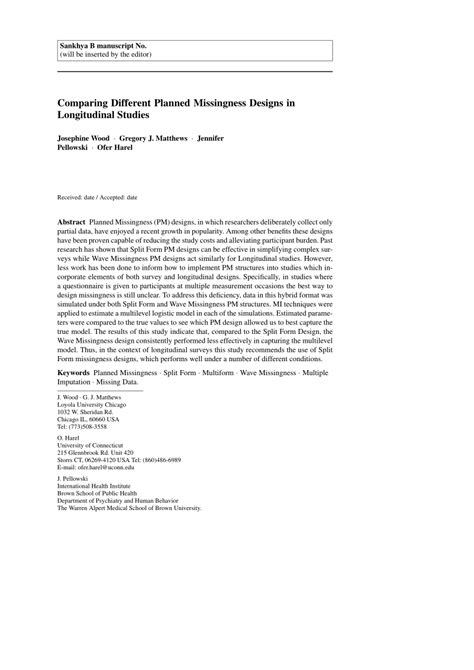 pdf comparing different planned missingness designs in longitudinal