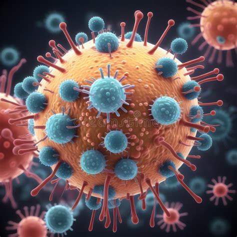 Danger Pathogens Ai Generatet Stock Illustration Illustration Of