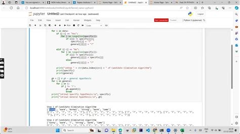 Artificial Intelligence And Machine Learning 18csl76 Program 3 Youtube
