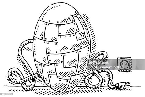 Unplugged Metal Mystery Easter Egg Drawing High Res Vector Graphic