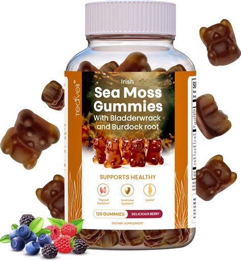 Sea Moss Gummies Irish Sea Moss Raw Organic Bladderwrack