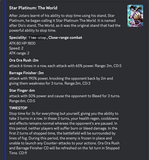 text based turn based stand battle using discord bot r stardustcrusaders