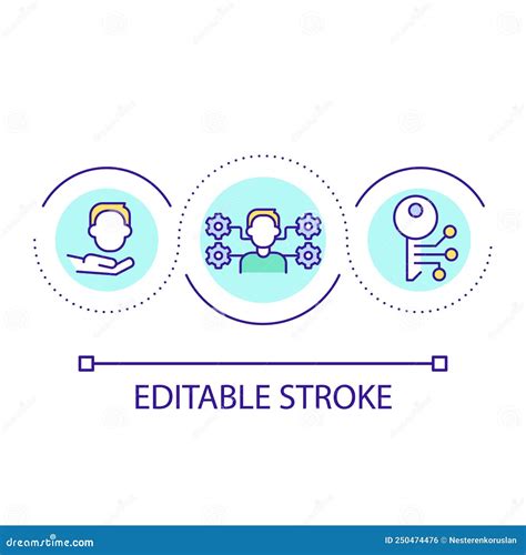 Privileged Access Management Loop Concept Icon Stock Vector Illustration Of Linear Line