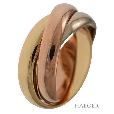 Cartier Trinity Ring Gr50 Klassisches Modell Gold 18 Karat