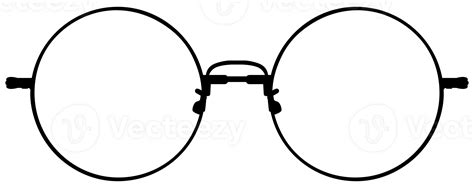 Eye Glasses Silhouette Pictogram Front View Flat Style Can Use For