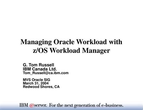 ppt managing oracle workload with z os workload manager powerpoint