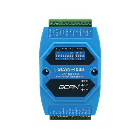 Canopen Interface Analog Data Acquisition Module Gcan 4038 Integrates 1 Standard Canopen