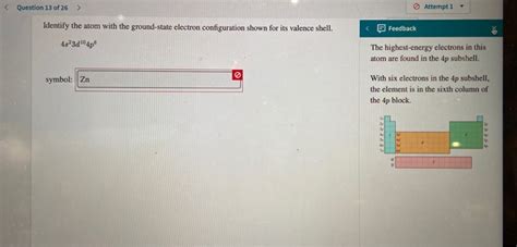 Solved O Attempt Identify The Atom Chegg Com