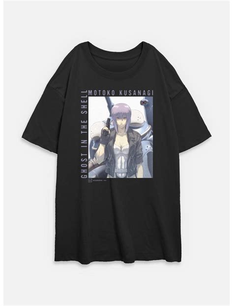 Ghost In The Shell Motoko Kusanagi Womens Oversized T Shirt Black