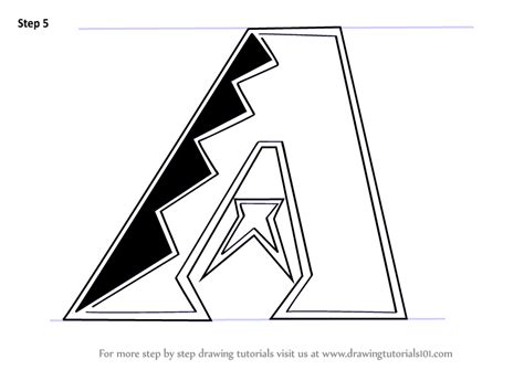 How To Draw Arizona Diamondbacks Logo Mlb Step By Step