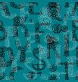 Hand Drawn Seamless Pattern With Mechanical Vector Image